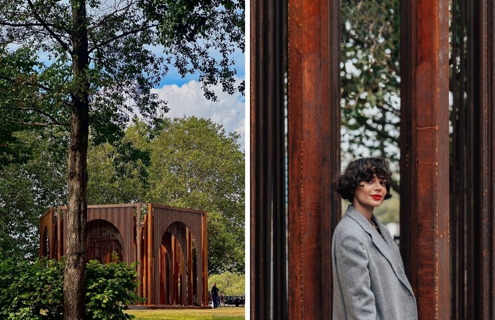 Melek Zeynep Bulut'un "Açık Yapıt"ı Londra silüetiyle bütünleşti